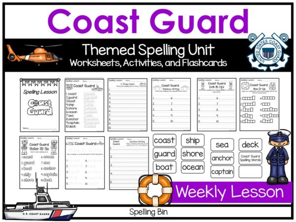 Coast Guard Words Supplemental Spelling Unit - Made By Teachers