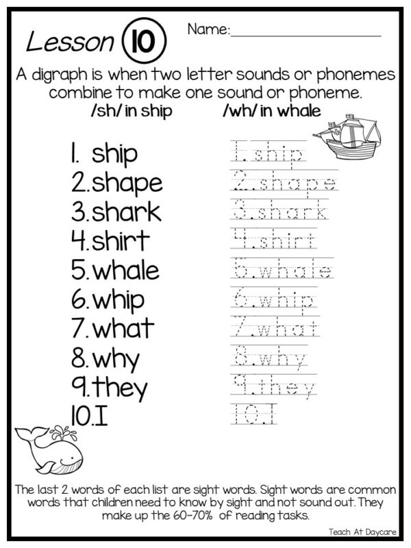 Digraph SH and WH Words First Grade Spelling Unit. | Made By Teachers
