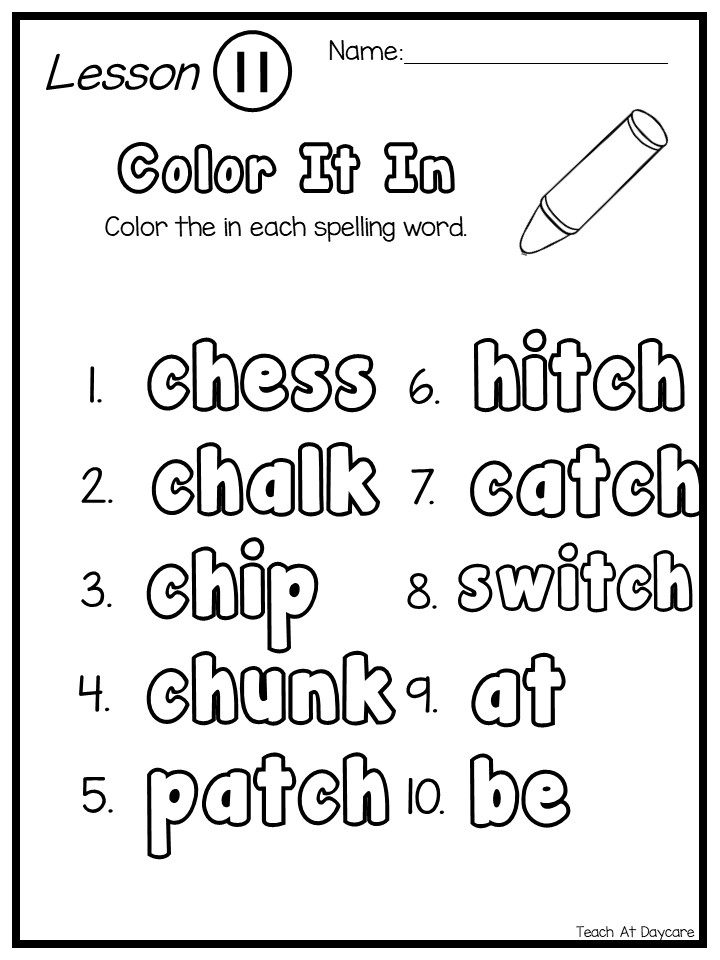 CH and TCH Words First Grade Spelling Unit. - Made By Teachers