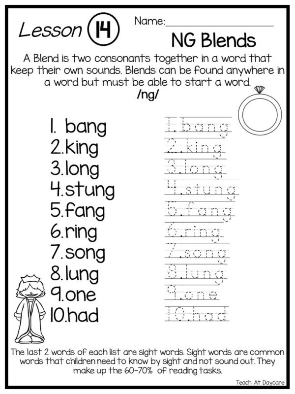 Letter NG Blends Words First Grade Spelling Unit. - Made By Teachers