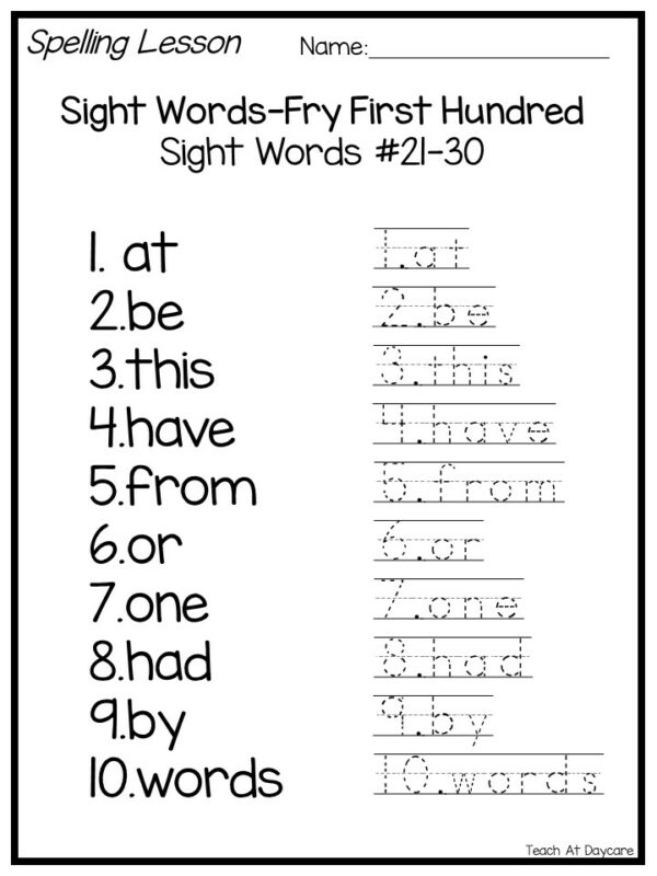 Fry First Hundred Words 21-30 Spelling Unit. | Made By Teachers