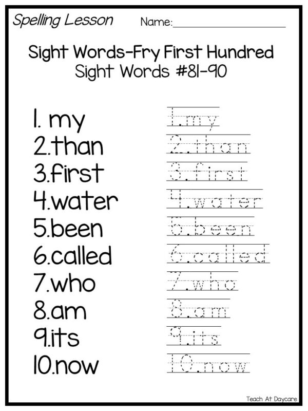 Fry First Hundred Words 81-90 Spelling Unit. - Made By Teachers