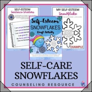 Self-Esteem Winter Counseling Craft - Made By Teachers
