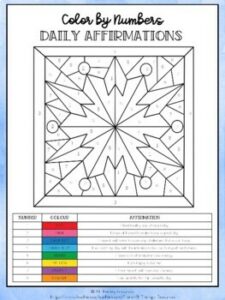 Winter SEL Color by Numbers - Growth Mindset - Made By Teachers