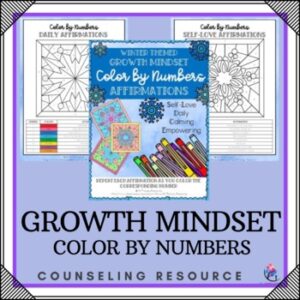 Winter SEL Color by Numbers - Growth Mindset | Made By Teachers