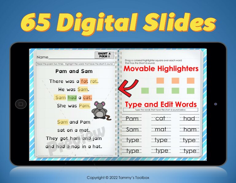 Decodable CVC Poems and Worksheets - Made By Teachers