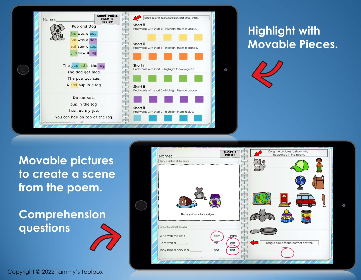 Decodable CVC Poems and Worksheets - Made By Teachers