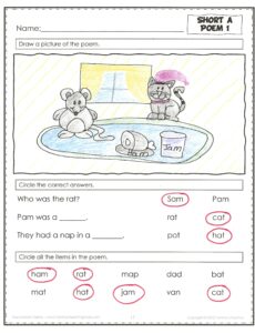 Decodable CVC Poems and Worksheets | Made By Teachers