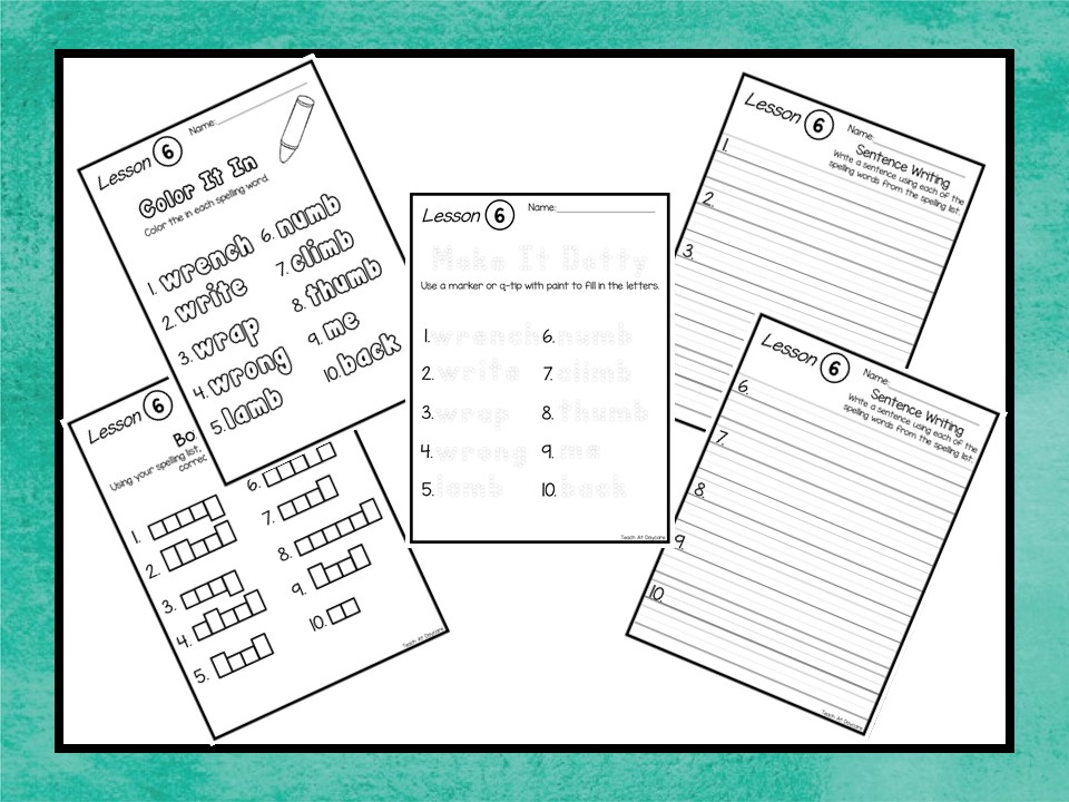 2nd Grade Spelling Unit Silent Letters /wr and mb/ | Made By Teachers