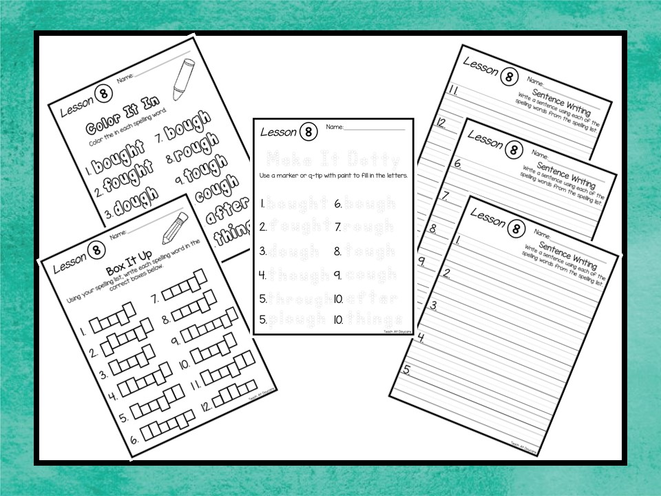 2nd Grade Spelling Unit Pattern /ough/ Words. | Made By Teachers
