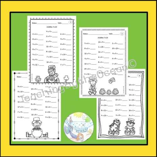 Addition to 20 Worksheets - St. Patrick's Day | Made By Teachers