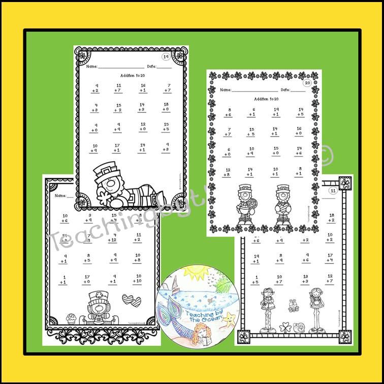 Addition to 20 Worksheets - St. Patrick's Day | Made By Teachers