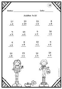 Addition to 20 Worksheets - St. Patrick's Day | Made By Teachers