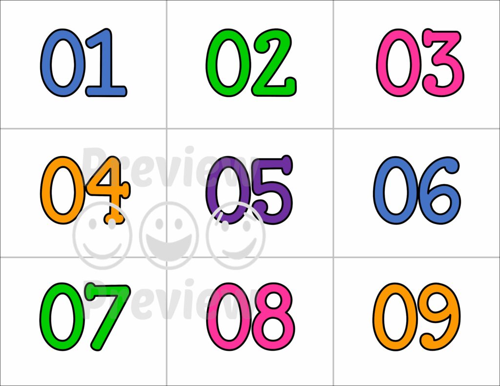 Daily Flip Calendar Cards 2022 to 2051 Bright Neon | Made By Teachers