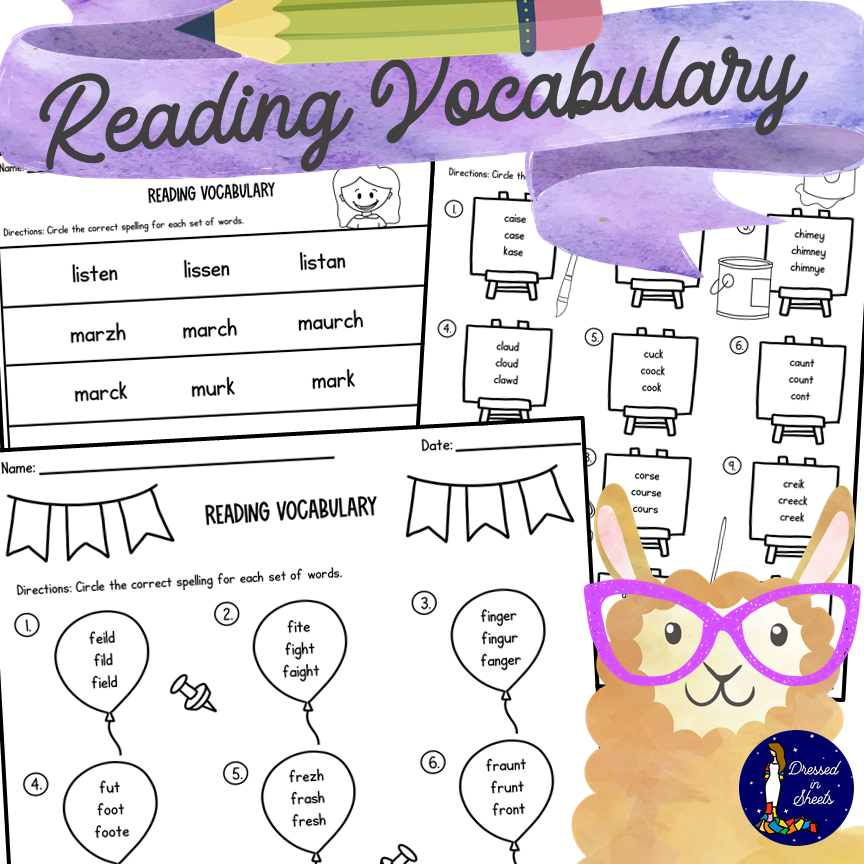 Reading Vocabulary Practice | Made By Teachers