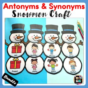 Antonyms & Synonyms craft Bundle | Opposites Center Activities | Made ...