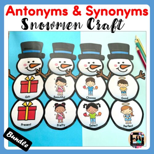 Antonyms & Synonyms craft Bundle | Opposites Center Activities | Made ...