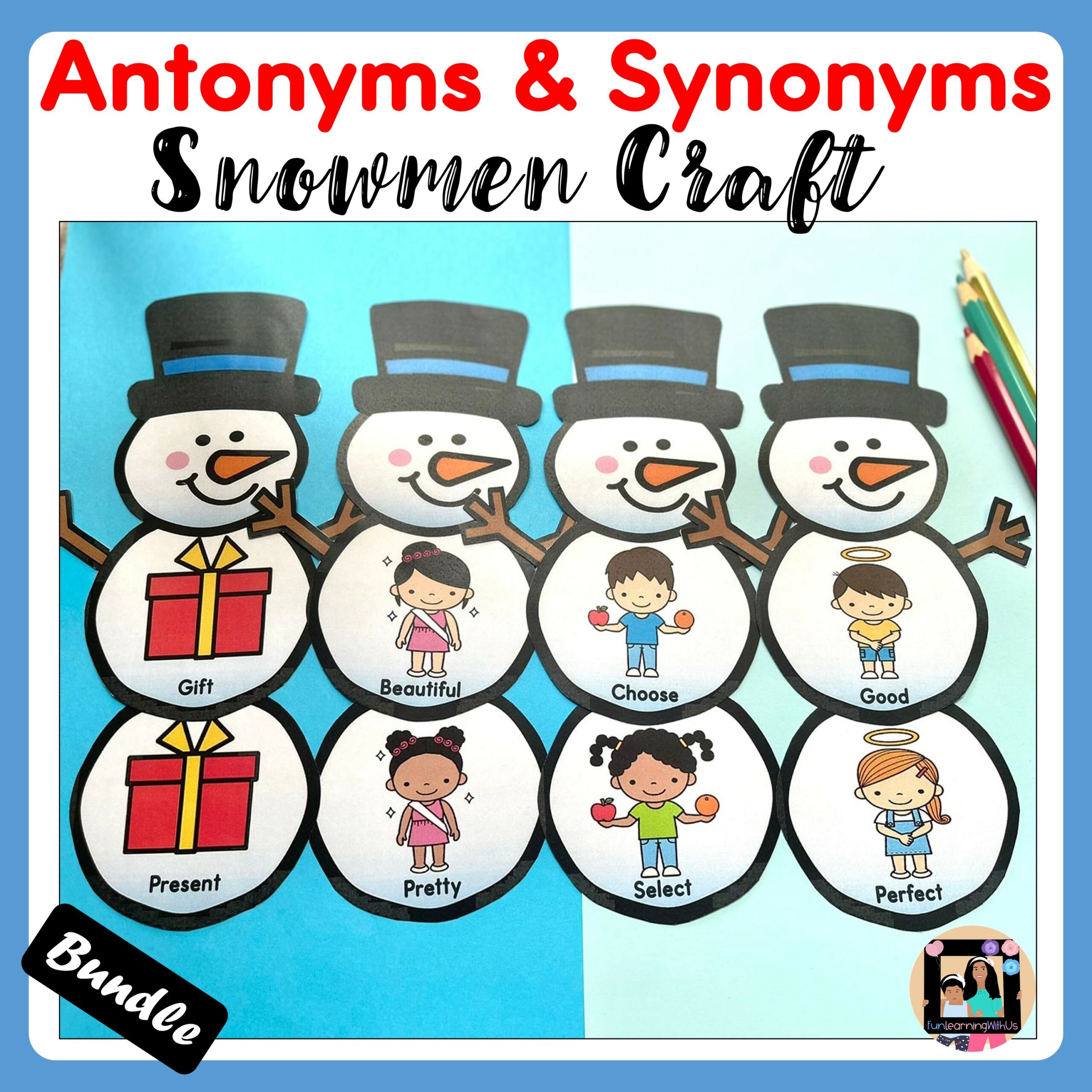 Antonyms Craft | Opposites Center activity | Made By Teachers