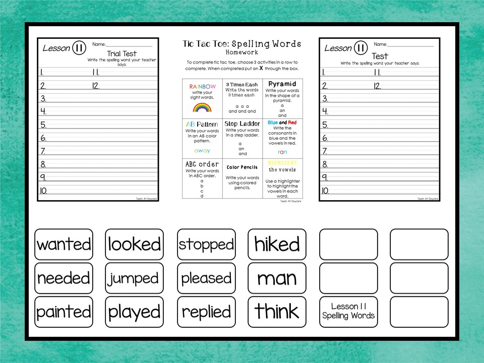 2nd Grade Spelling Unit Suffix ed Past Tense Verbs - Made By Teachers