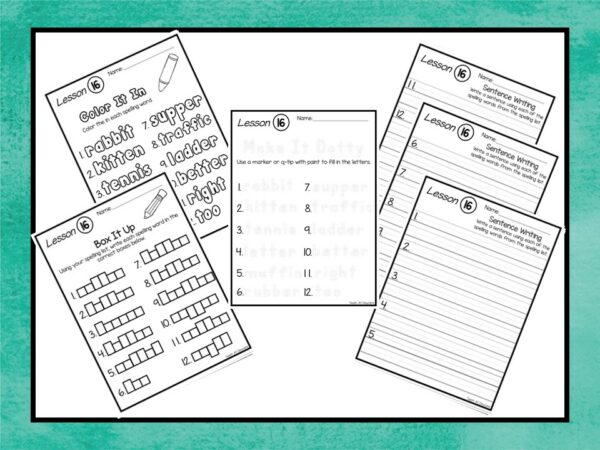 Second Grade Spelling Unit The Rabbit Rule Words. - Made By Teachers