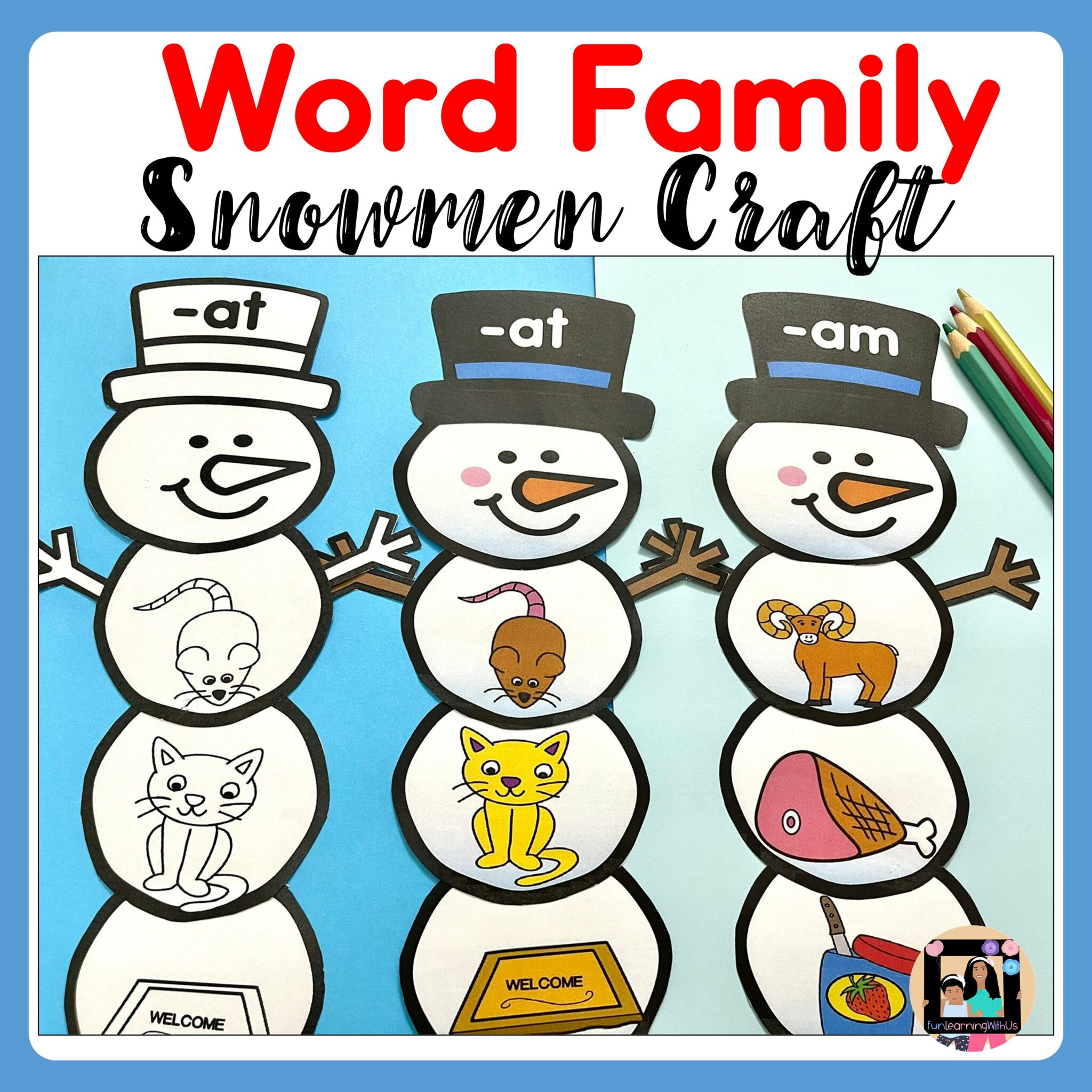 Winter Snowman Word Family Activity - Made By Teachers