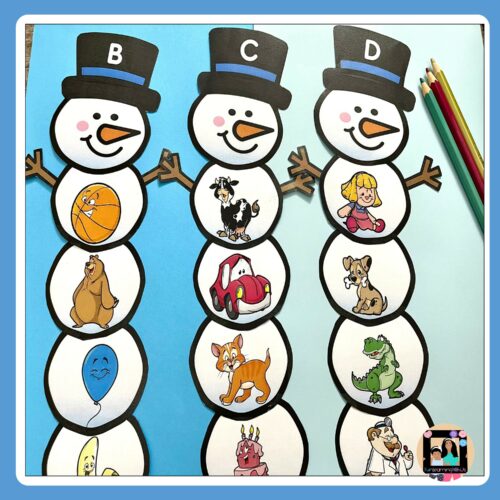 Winter Snowman Alphabet Beginning Sound Activity | Made By Teachers