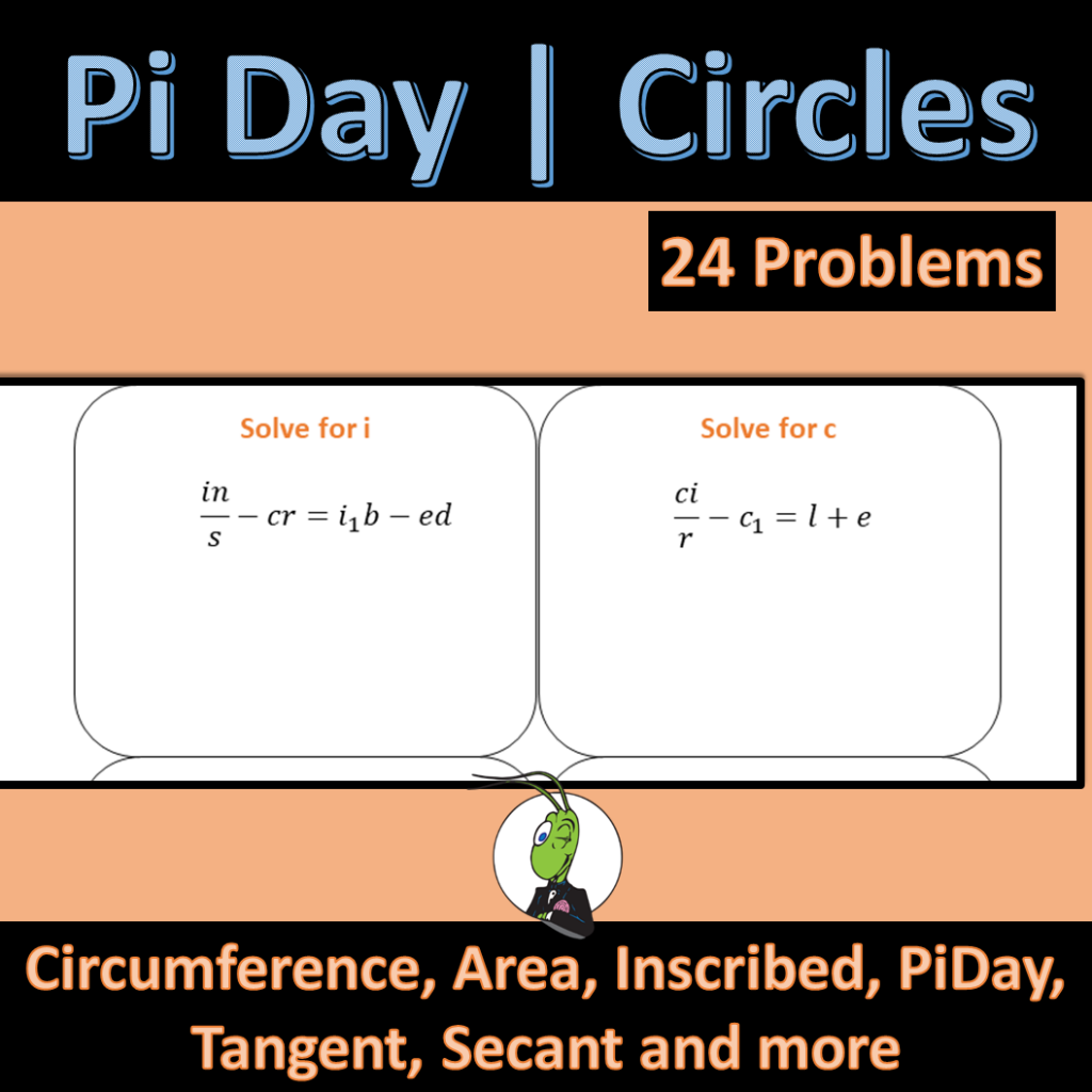 Pi Day Circles Literal Equations - Made By Teachers