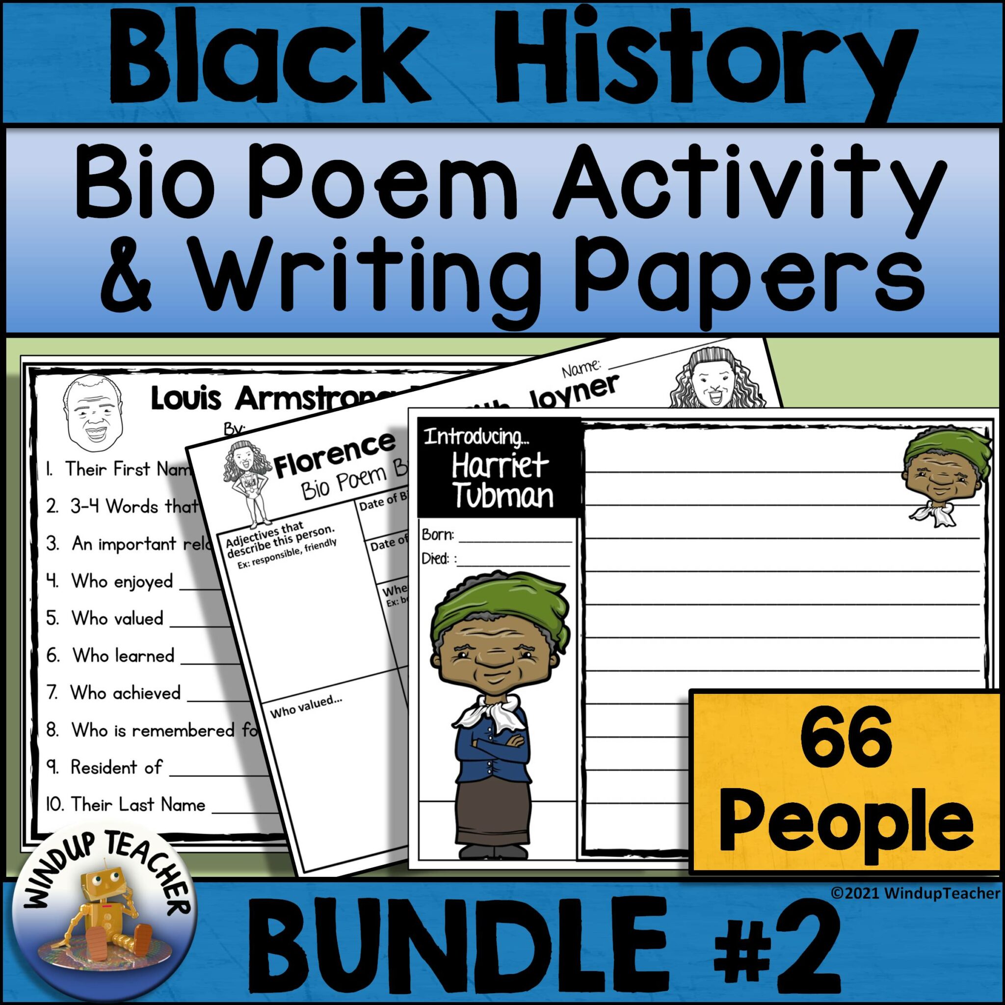 Black History Month Biography Poem and Paper | Made By Teachers