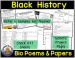 Black History Month Biography Poem and Paper - Made By Teachers