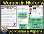 Women in History Biography Poem and Writing Paper - Made By Teachers