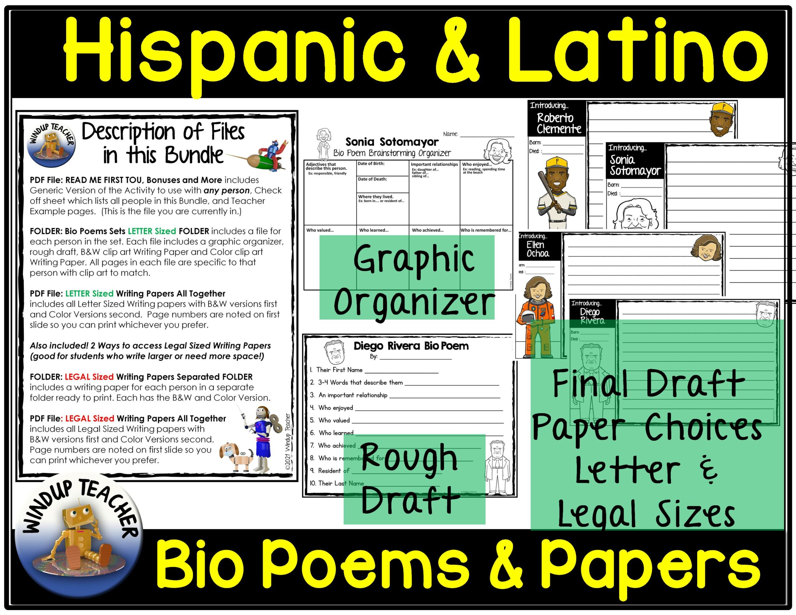 Hispanic Heritage and Latino Leaders Bio Poem | Made By Teachers