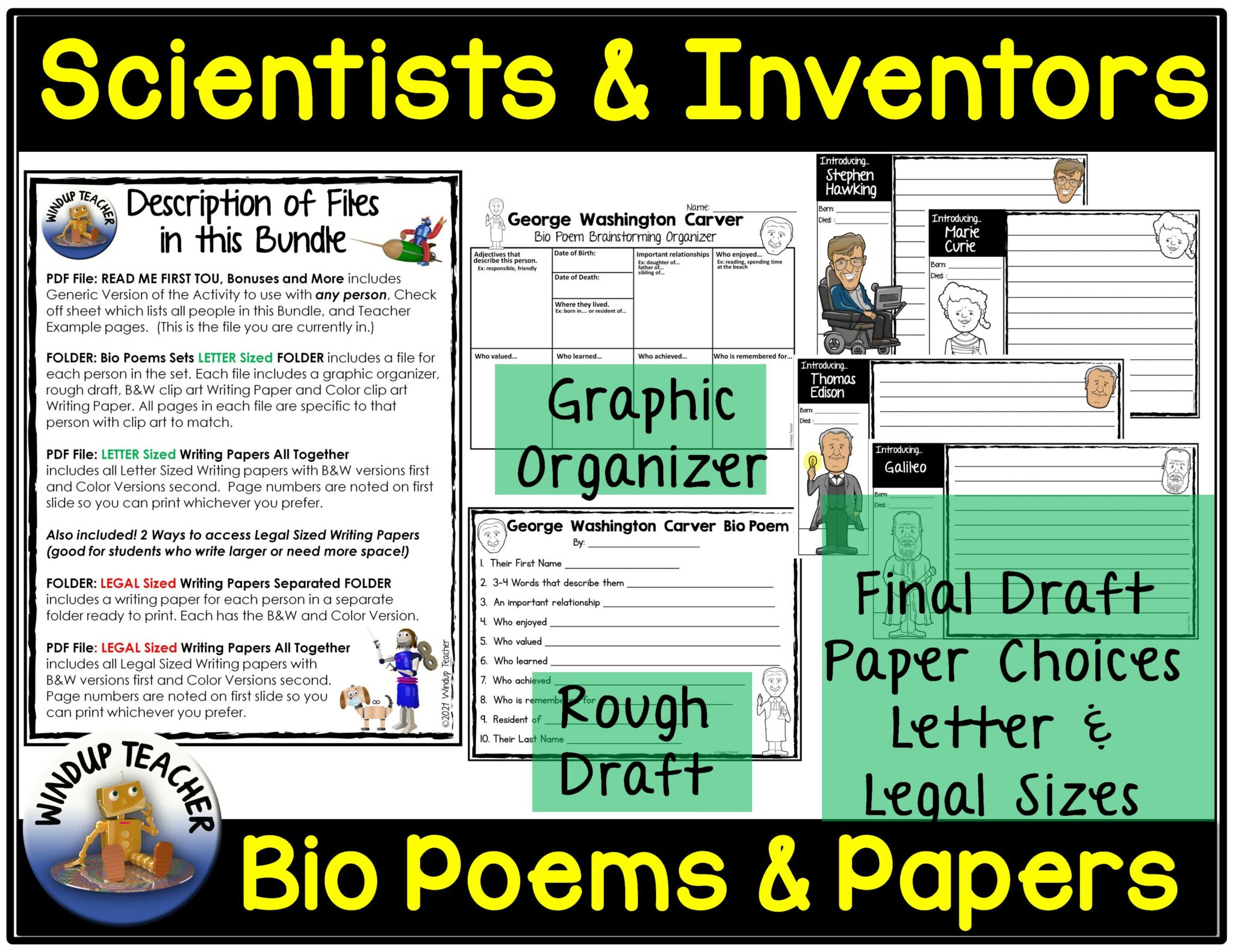 Scientists and Inventors Biography Poem | Made By Teachers