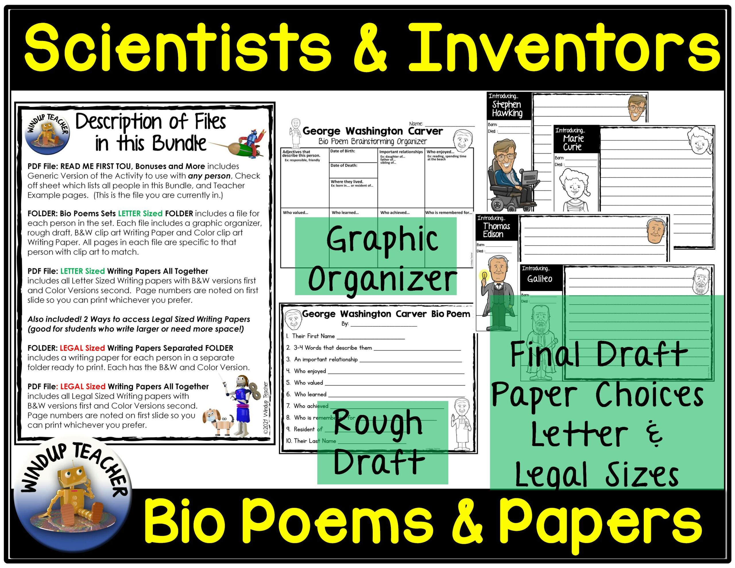 Scientists and Inventors Biography Poem | Made By Teachers
