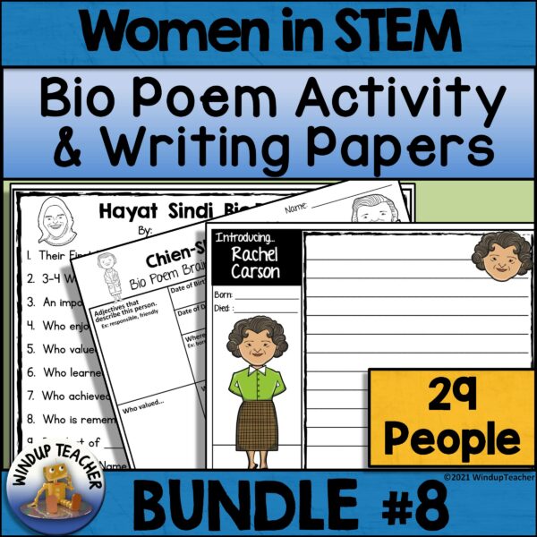 Women in STEM Biography Poem Activity and Writing - Made By Teachers