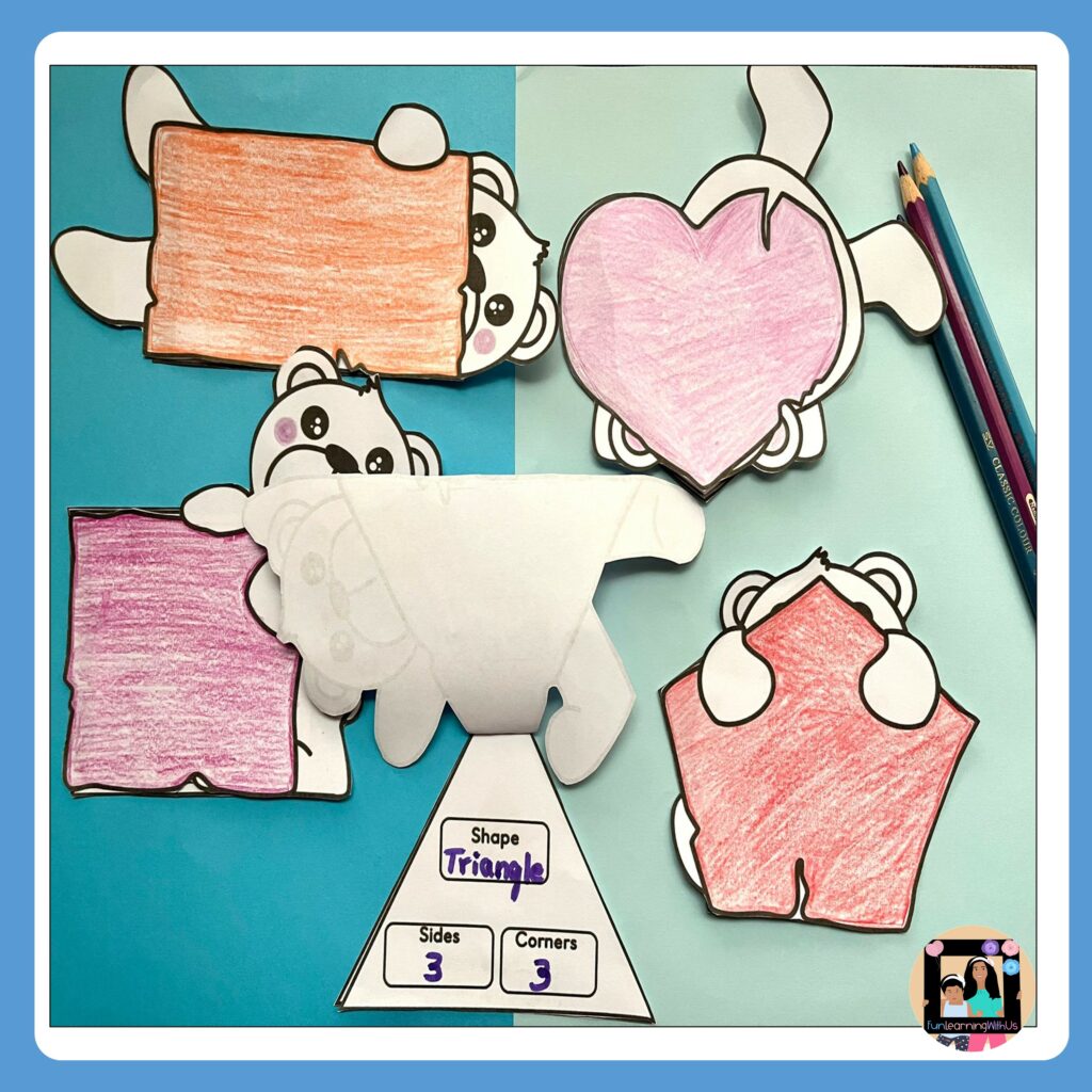 Winter Polar Bear 2D Shapes Craftivity | Made By Teachers