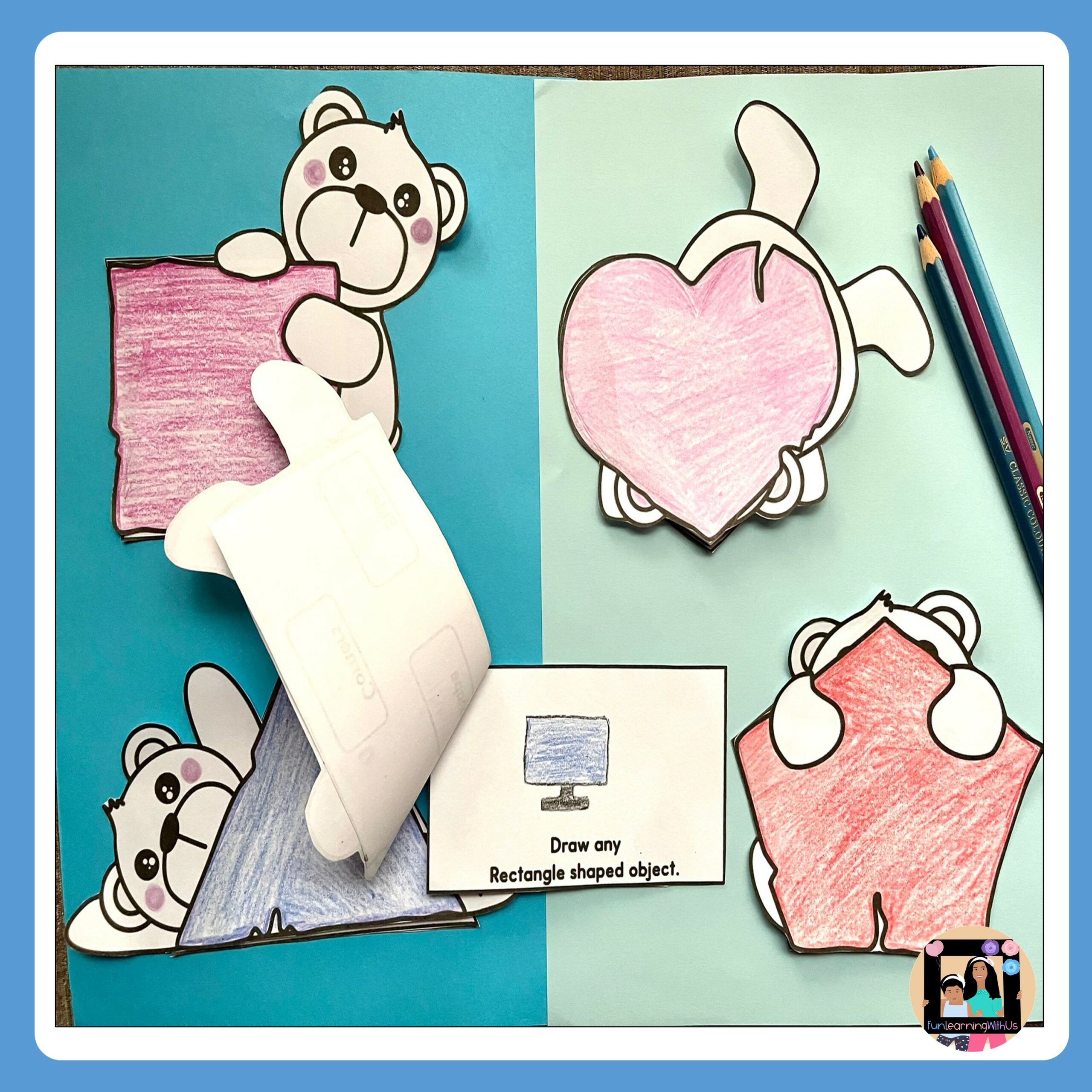Winter Polar Bear 2D Shapes Craftivity | Made By Teachers