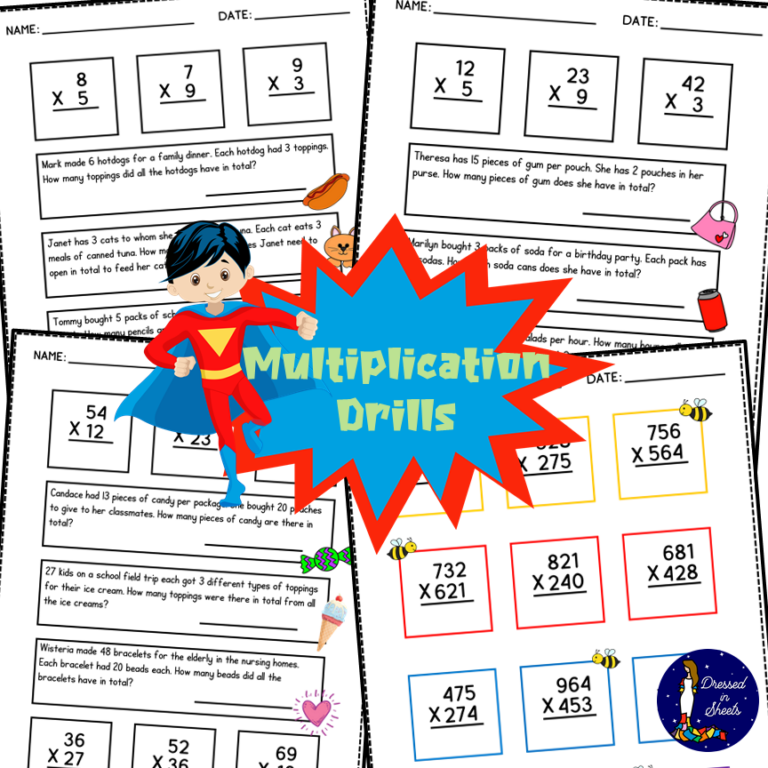 Multiplication Problem Drills | Made By Teachers