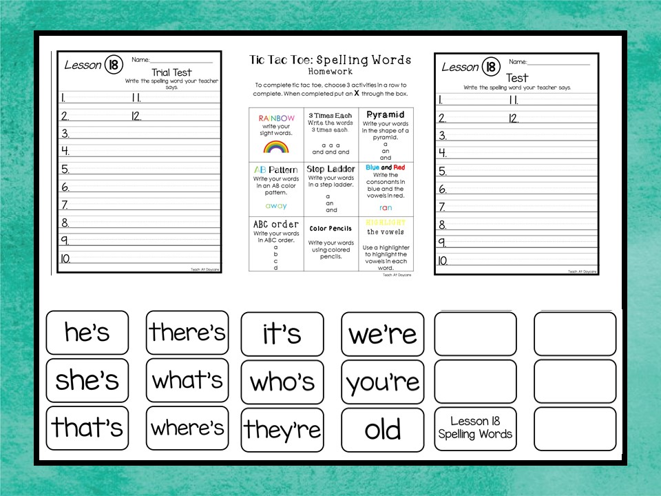 2nd Grade Spelling Unit Contractions -is/has/are. | Made By Teachers
