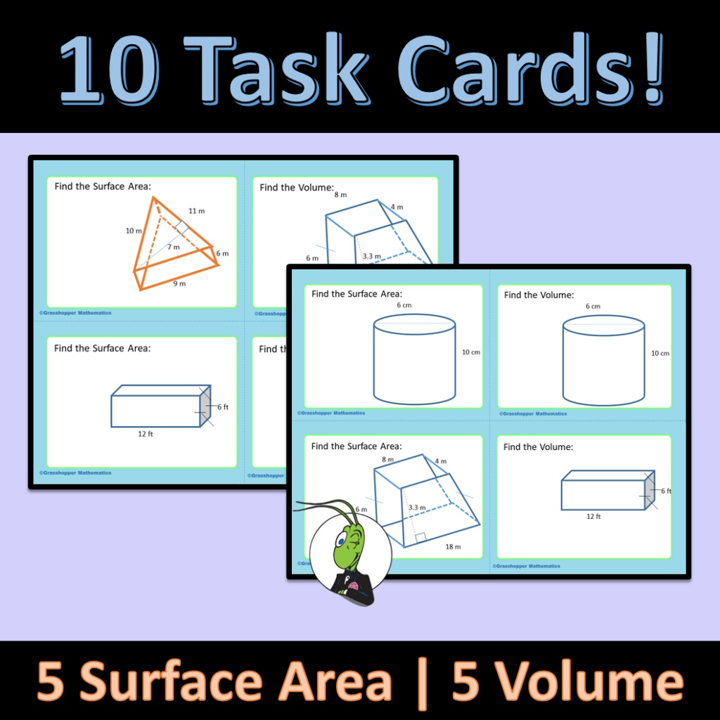 Surface Area and Volume Prisms and Cylinders Task | Made By Teachers