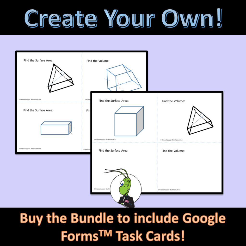 Surface Area and Volume Prisms and Cylinders Task | Made By Teachers