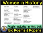 Women in History Biography Poem and Writing Paper - Made By Teachers