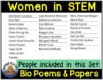Women in STEM Biography Poem Activity and Writing - Made By Teachers