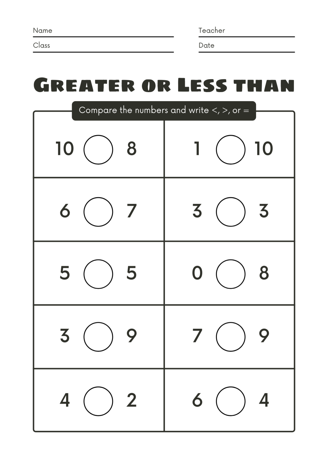 Math worksheet - Made By Teachers