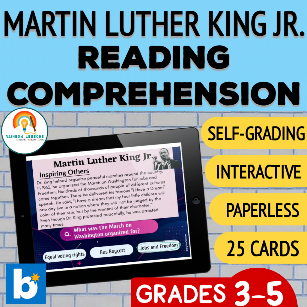 Martin Luther King Jr Reading Comprehension | MLK - Made By Teachers