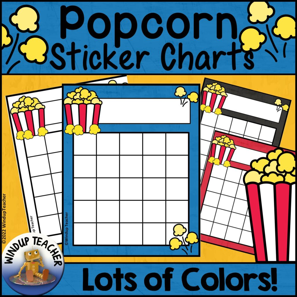 Popcorn Sticker Charts - Made By Teachers