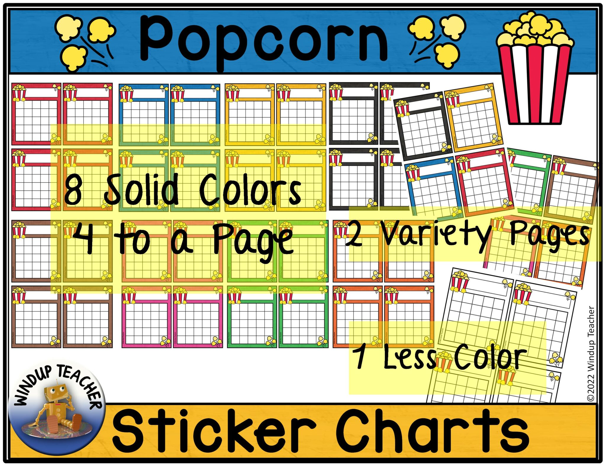 Popcorn Sticker Charts - Made By Teachers