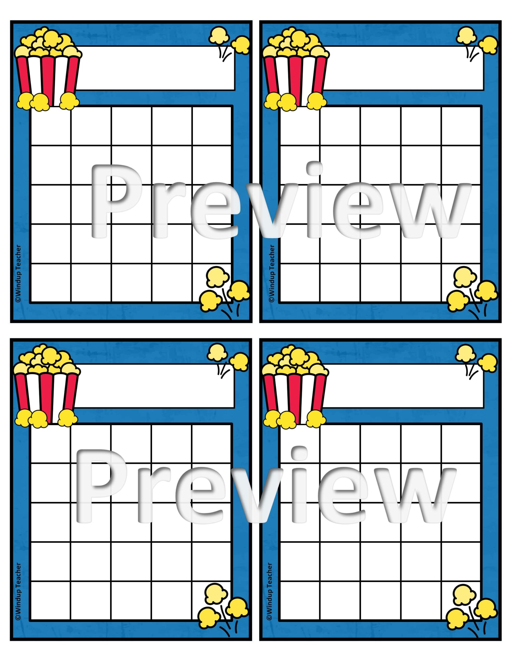 Popcorn Sticker Charts - Made By Teachers