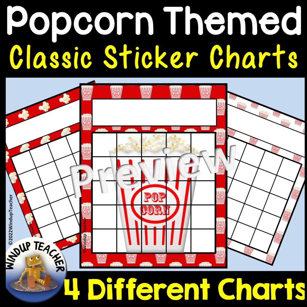 Popcorn Classic Sticker Charts | Made By Teachers