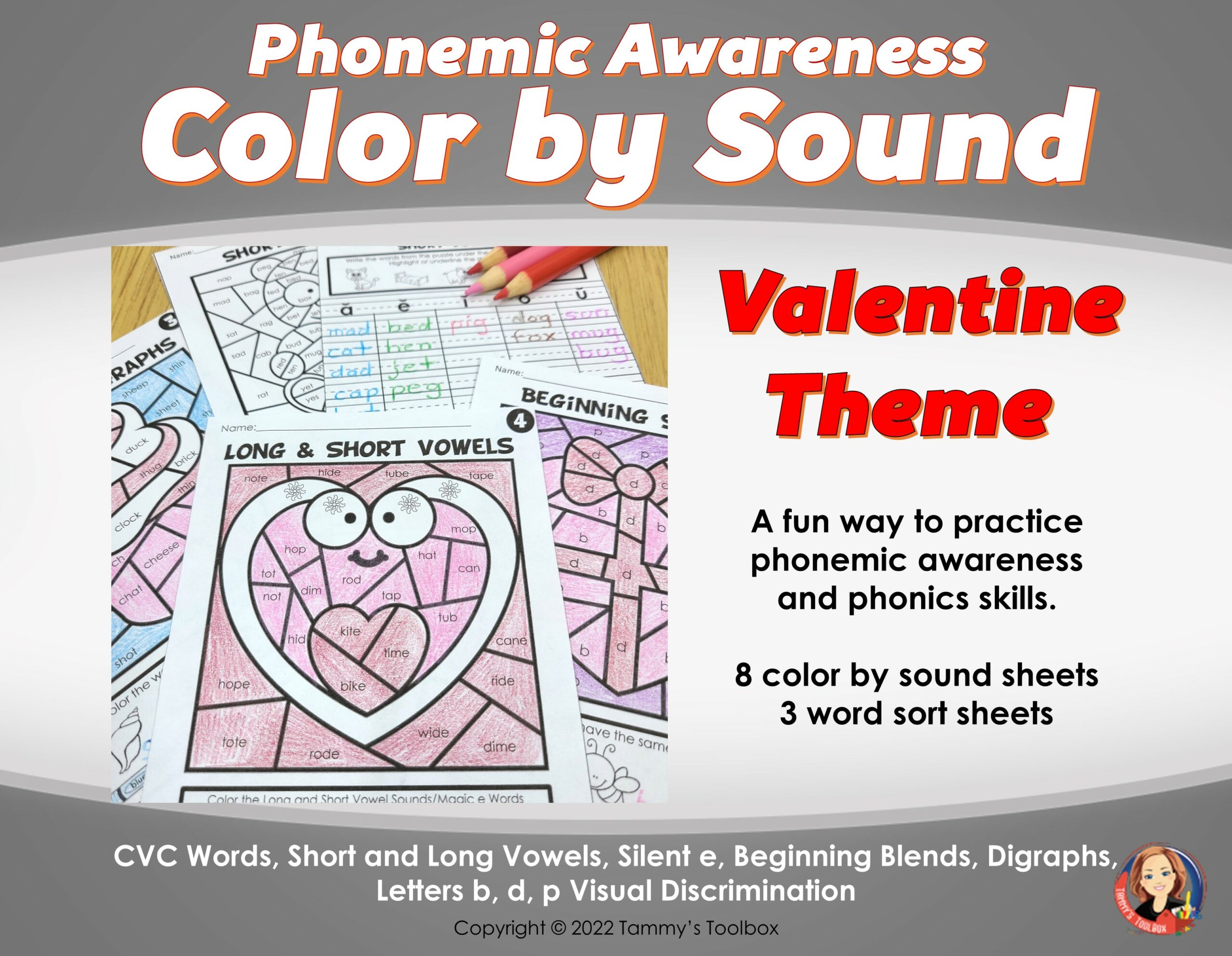 Valentine's Day Coloring Activities for Phonics | Made By Teachers