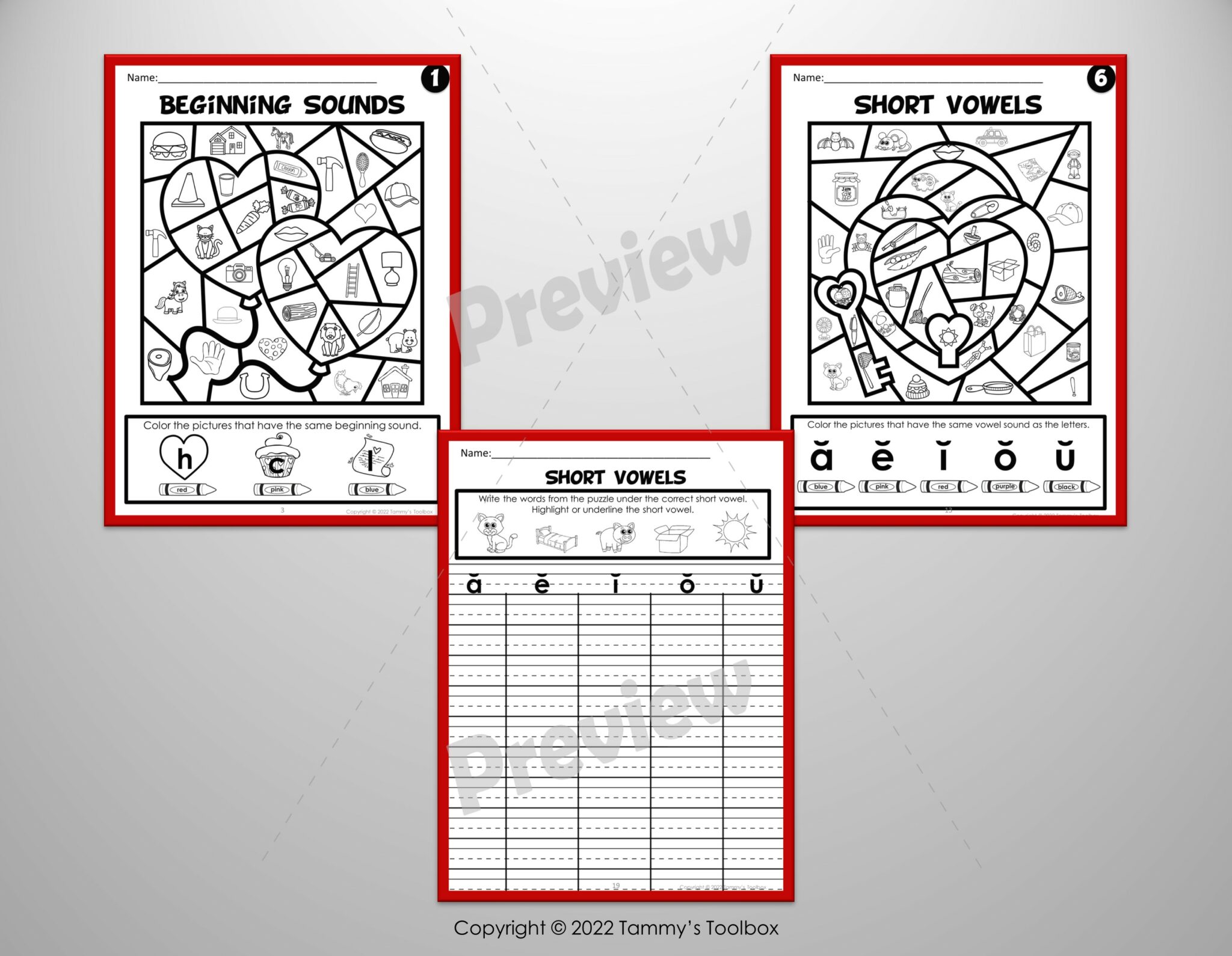 Valentine's Day Coloring Activities for Phonics | Made By Teachers